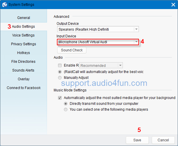 Change voice in RAIDCALL - Audio4fun Support Center
